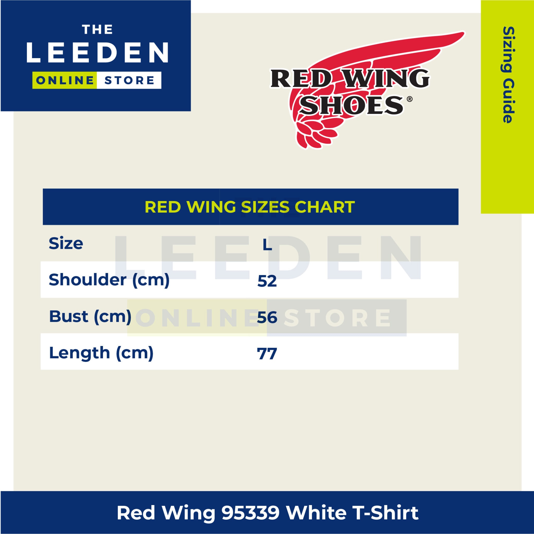 RED WING 95339 WHITE T-SHIRT - The Leeden Store