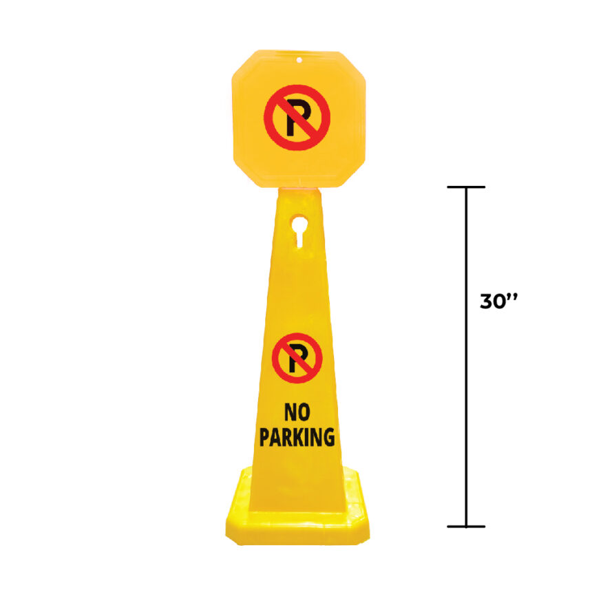 HERCULES PLASTIC TRAFFIC CONE YELLOW/BLACK ( NO PARKING ) 63CM - The ...